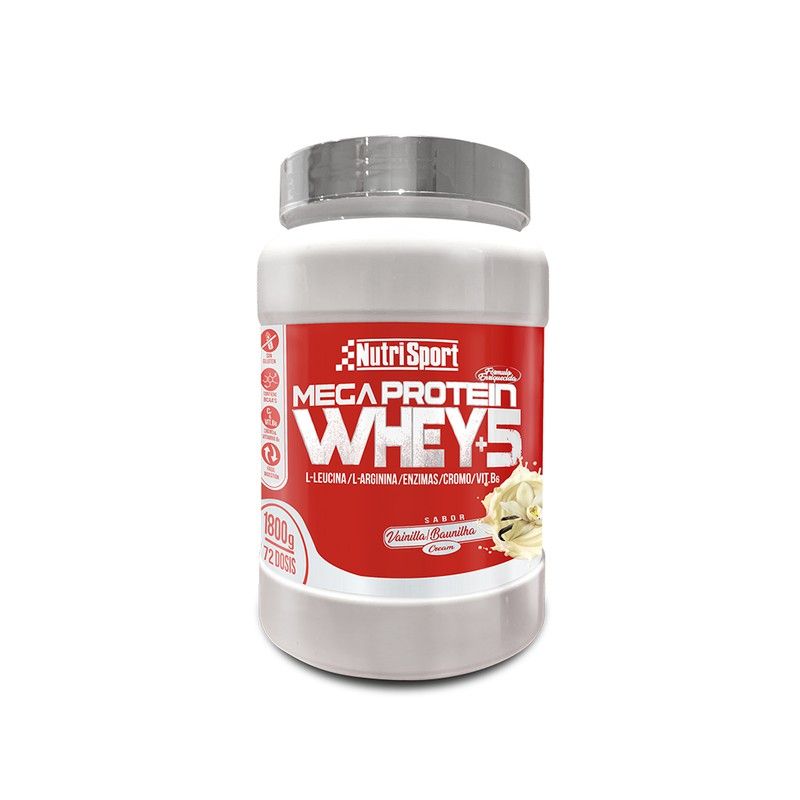 Mega protein whey +5 (bote de 1800 g) — Ortopedia y Rehabilitación